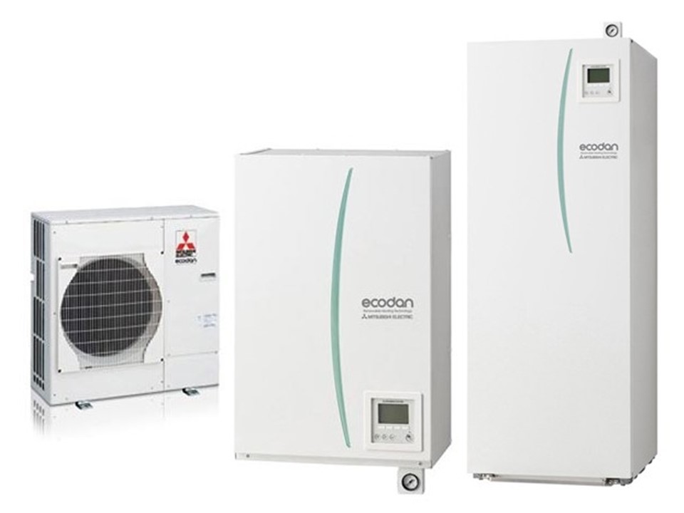 Vierkante kuip: Mitsubishi warmtepomp ecodan